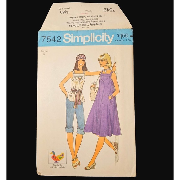 Simplicity | Other | Vtg Sewing Pattern Uncut Ff 976 Simplicity 7542 ...